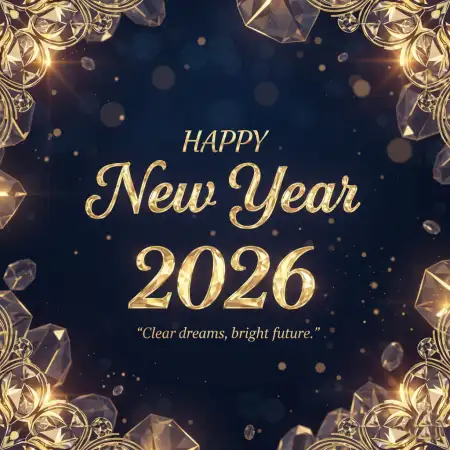 🔥 Happy New Year 2026 Greeting Card English Background Free Download