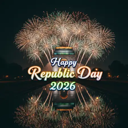🔥 Happy Republic Day 2026 Calligraphy Text Image Background Free Down