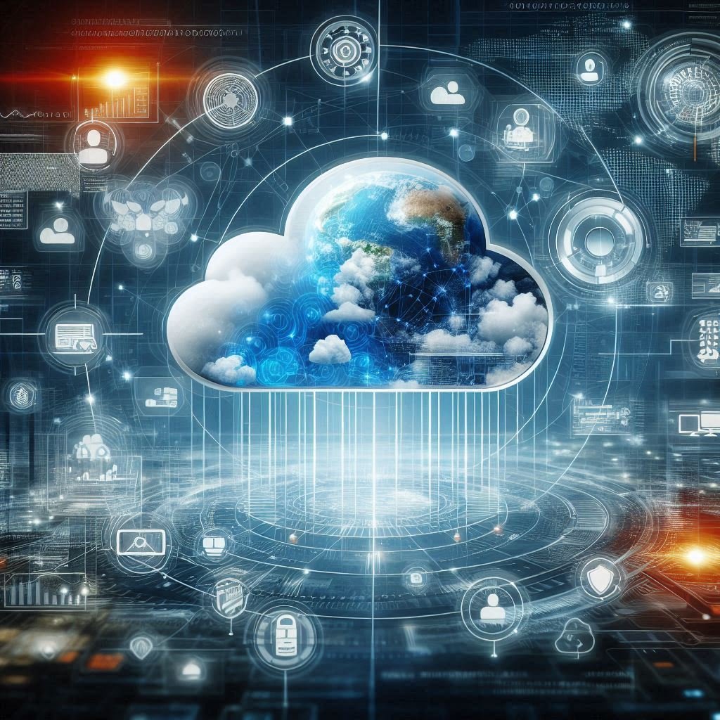 🔥 Cloud-based Computing Background With Digital Data Storage Backgrou