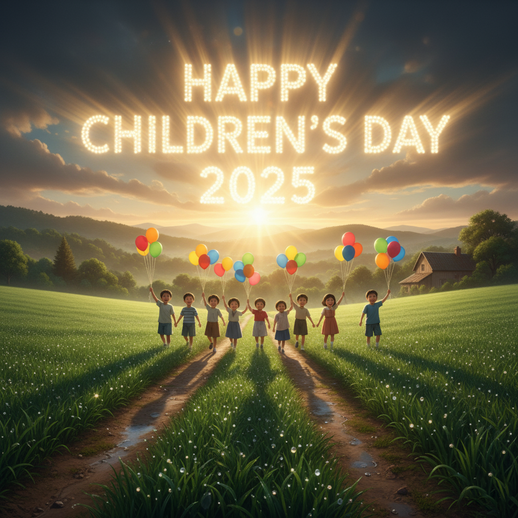 🔥 Happy Childrens Day 2025 Greeting Card Design Background Free Downl