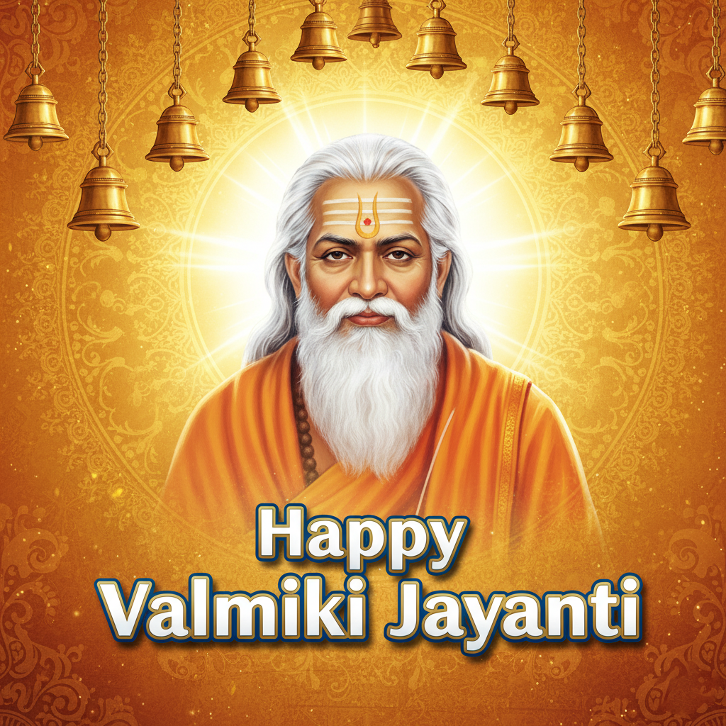 🔥 Happy Maharishi Valmiki Jayanti Banner Template Download Background