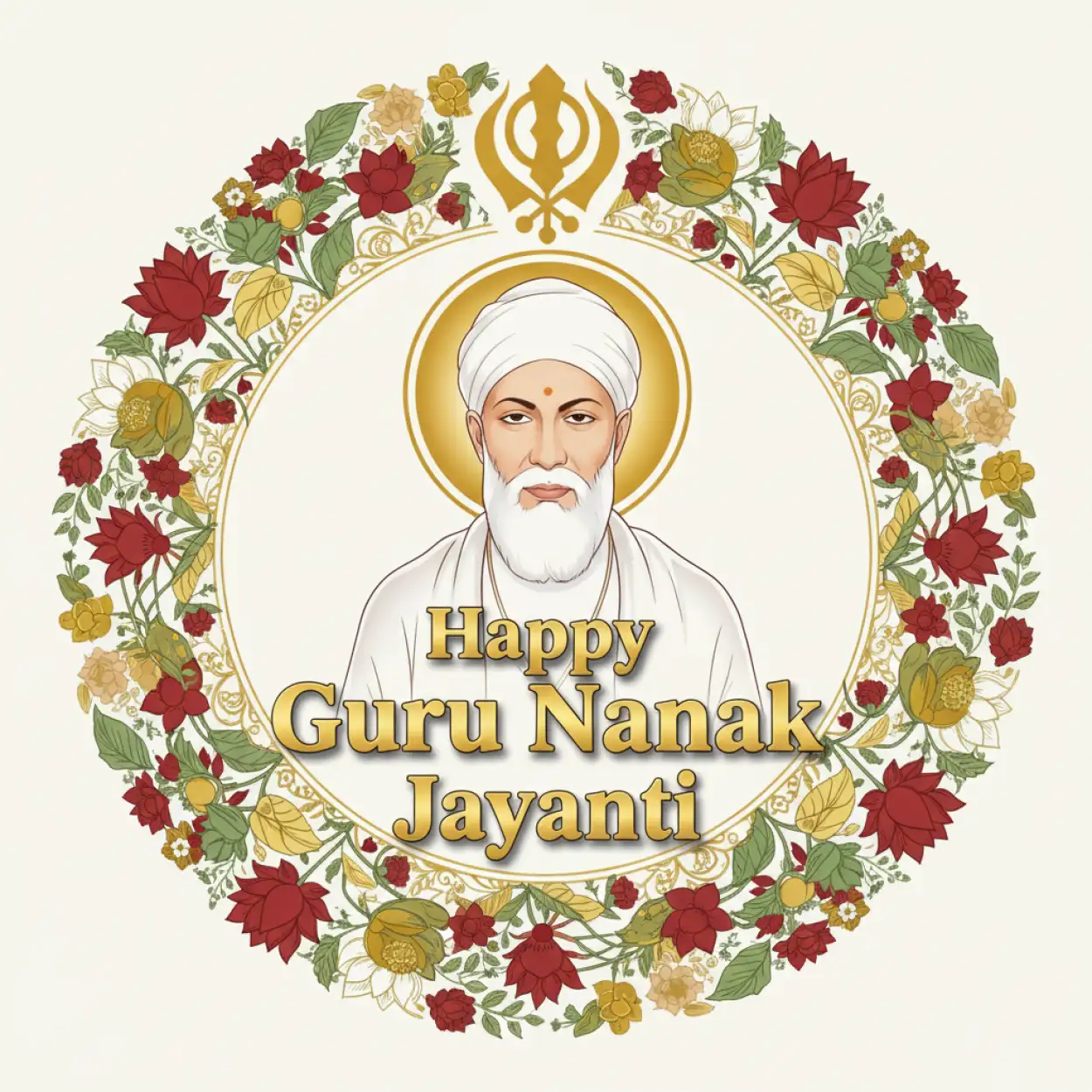 🔥 Happy Guru Nanak Jayanti 2025 Banner Design For Printing Background