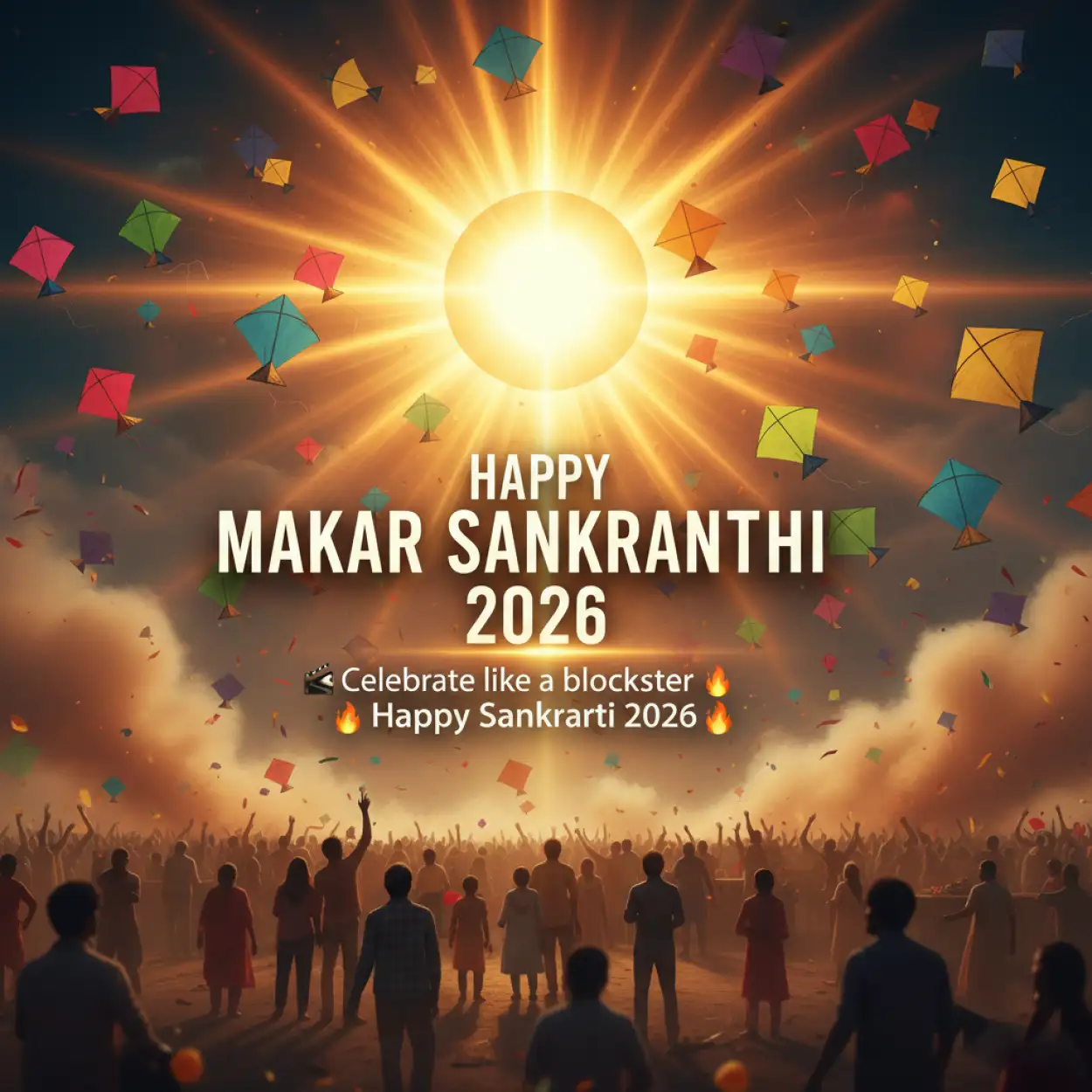 🔥 Happy Makar Sankranti 2026 Wishes Ai Image Prompt Background Free D