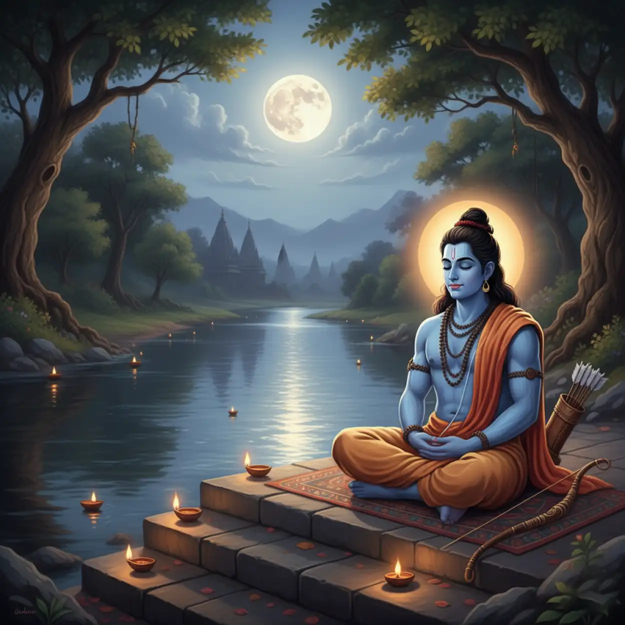 🔥 Lord Rama Cartoon Style Background Hd Background Free Download 2025