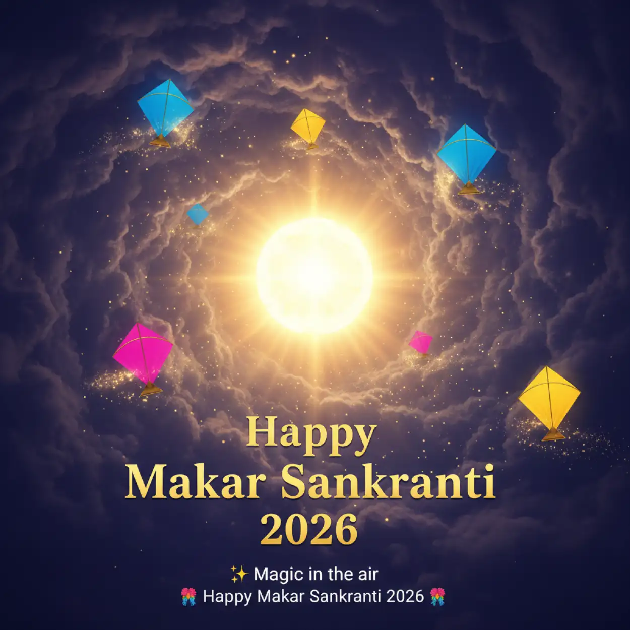 🔥 Traditional Makar Sankranti 2026 Wishes Text Background Free Downlo